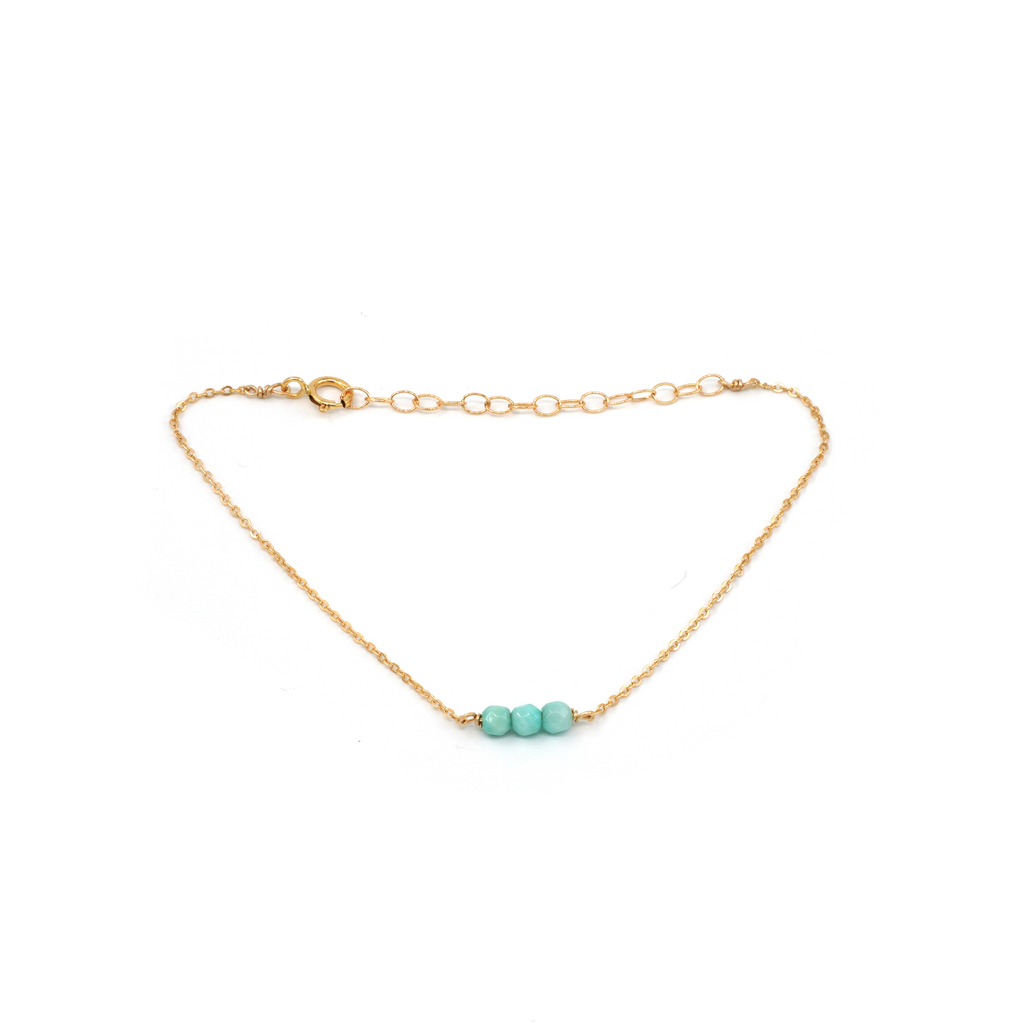 Turquoise Three Bead Bracelet – May Martin
